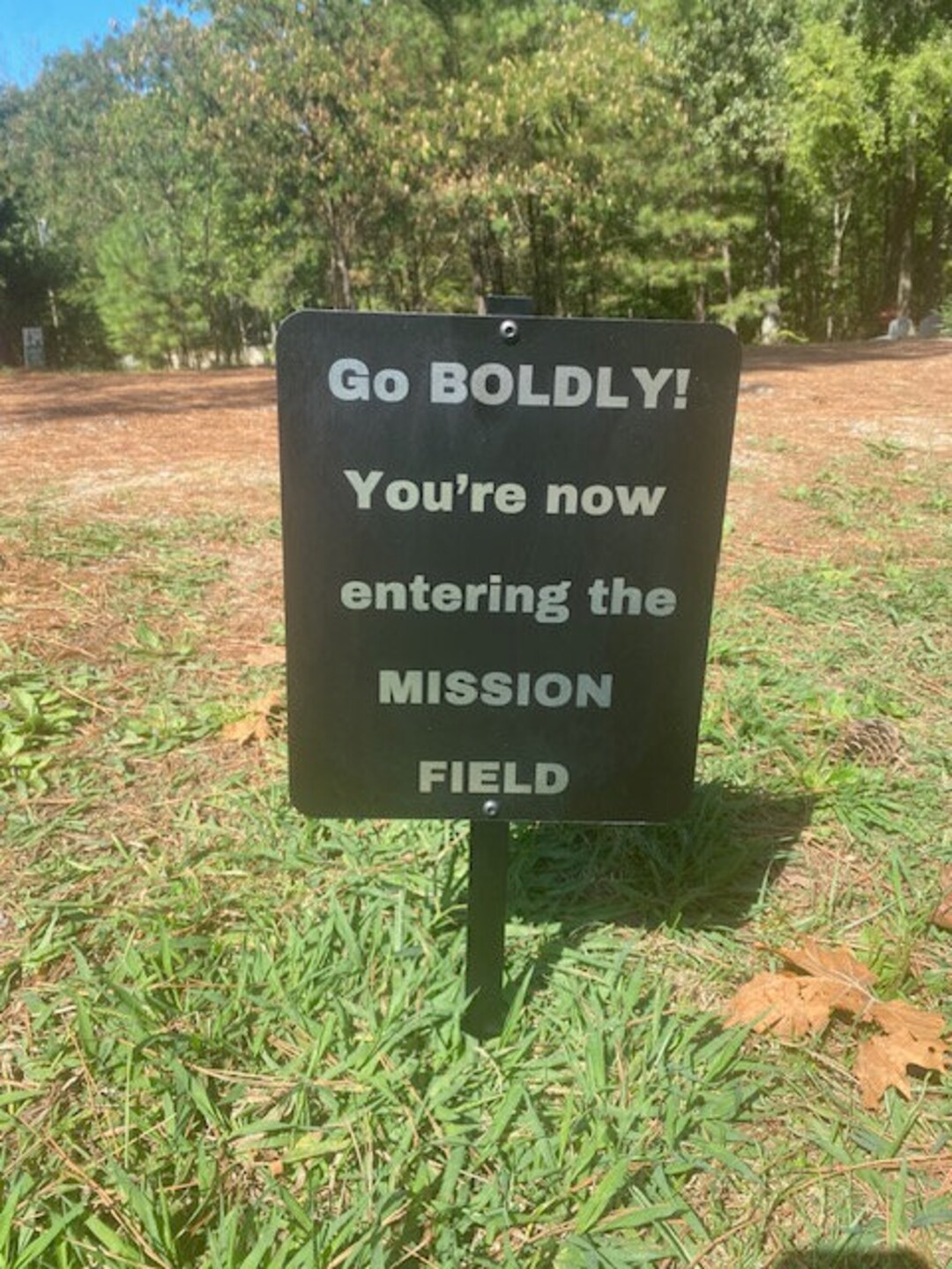 Go Boldly: Mission Field Aluminum Sign for Church - Etsy