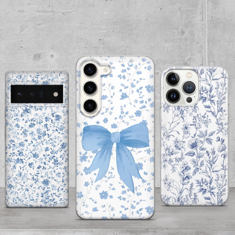 Blue Bow Phone Case Coquette Ribbon Tough Cover for iPhone 17 Pro Max ...