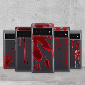 Bloody Clear Case Blood Splatter Cover for iPhone 17 Pro Max, 16, 15 ...