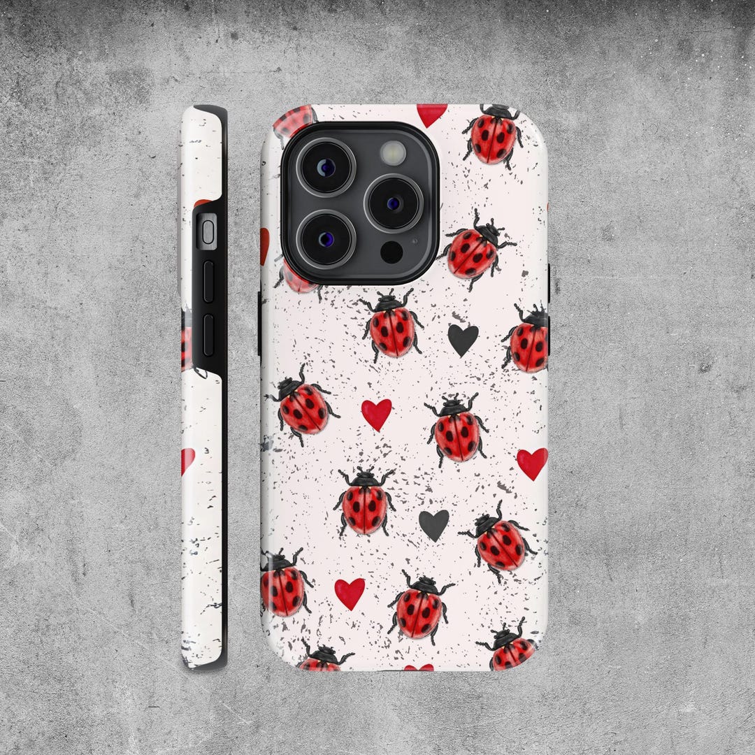 Red Ladybug Phone Case Pretty Cute Bug Tough Cover for iPhone 17 Pro ...