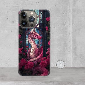 Dragon Mythology Phone Case Stained Glass Tough Cover for iPhone 17 Pro ...