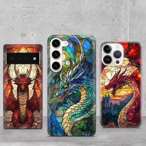 Dragon Mythology Phone Case Stained Glass Tough Cover for iPhone 17 Pro ...