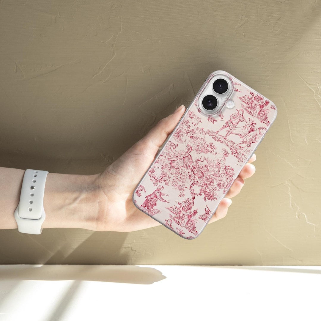 French Toile Phone Case Toile Pattern Tough Cover for iPhone 17 Pro Max ...