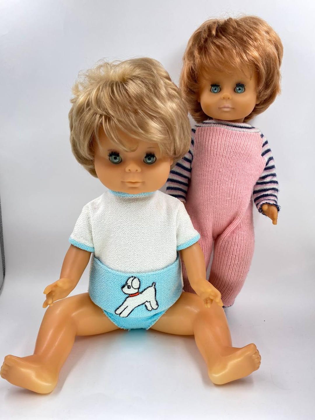 Vintage Plastic Dolls From GDR in Original Outfits - Retro Collectible ...