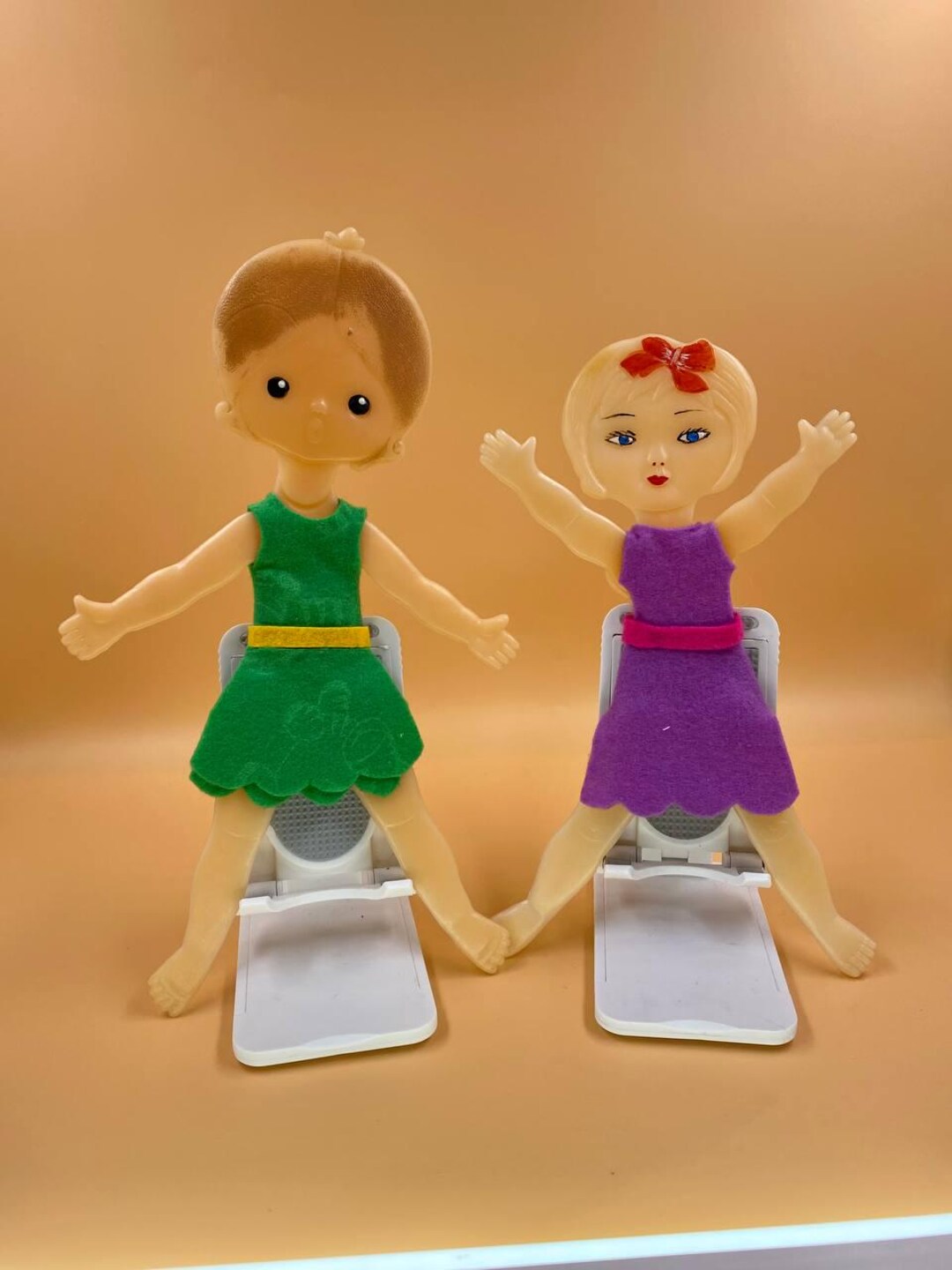 Vintage Soviet Plastic Dolls | 1980s Flat Jointed Dolls | Collectible ...