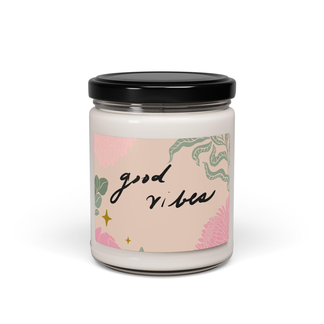 Scented Candle, Good Vibes Candle, Relaxation Candle, Aromatherapy ...