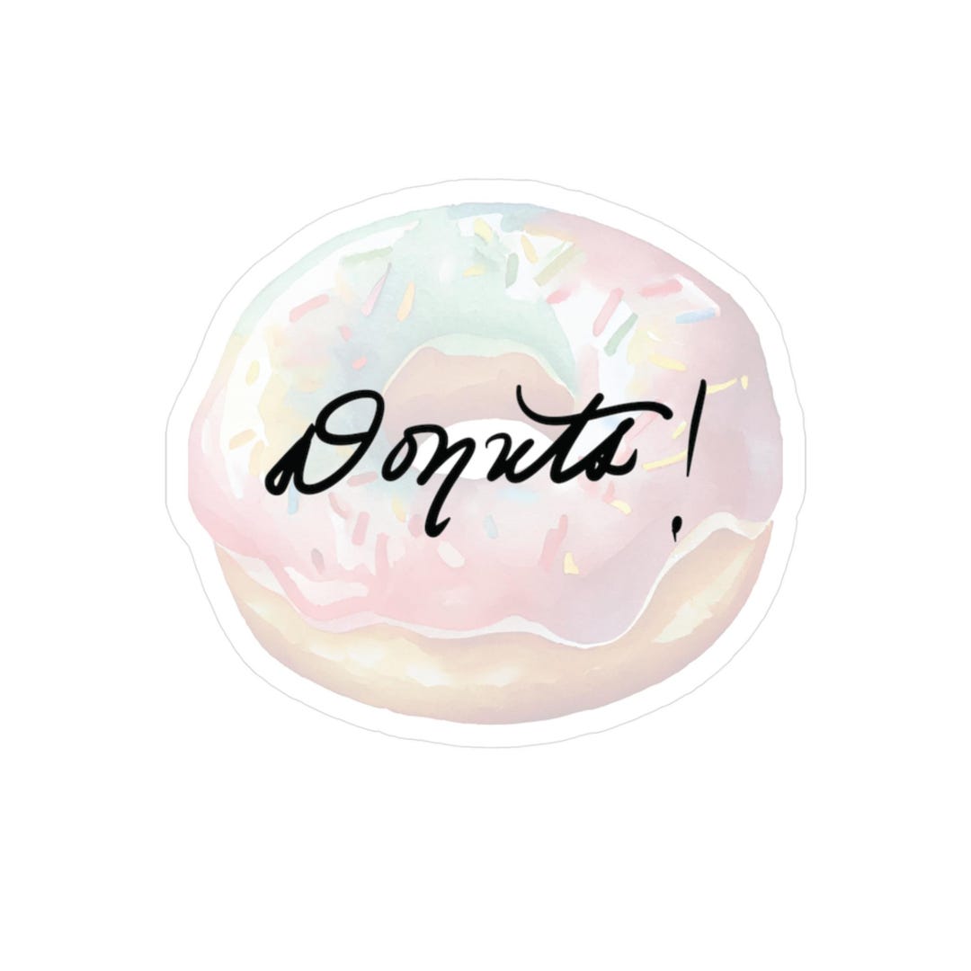 Donuts Sticker Decals Cute Vinyl Decal, Food Lover Gift, Laptop Sticker ...