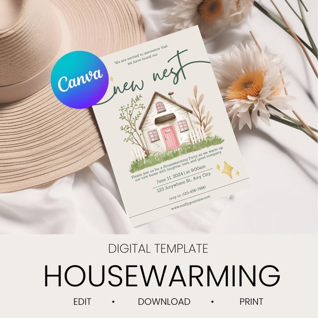 Housewarming Invitation Card / Editable House Warming Invitation ...