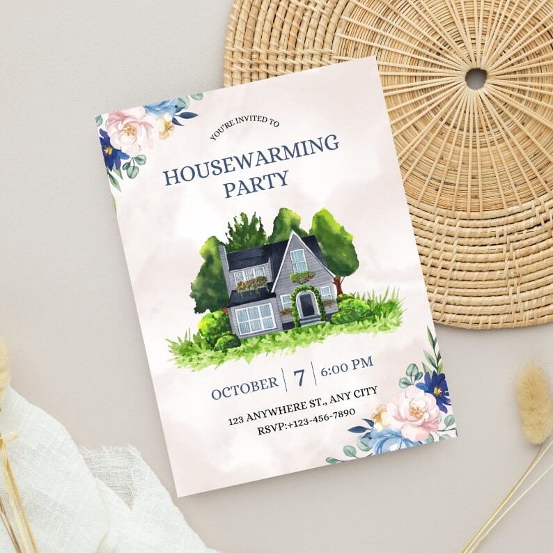 Housewarming Invitation Card / Editable House Warming Invitation ...