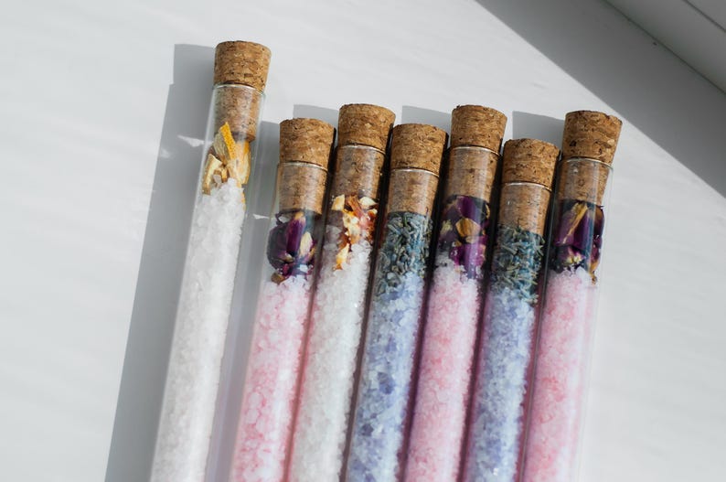 3 Oz Test Tube Bath Salt Collection 3 Scented Bath Salts in Large Test ...