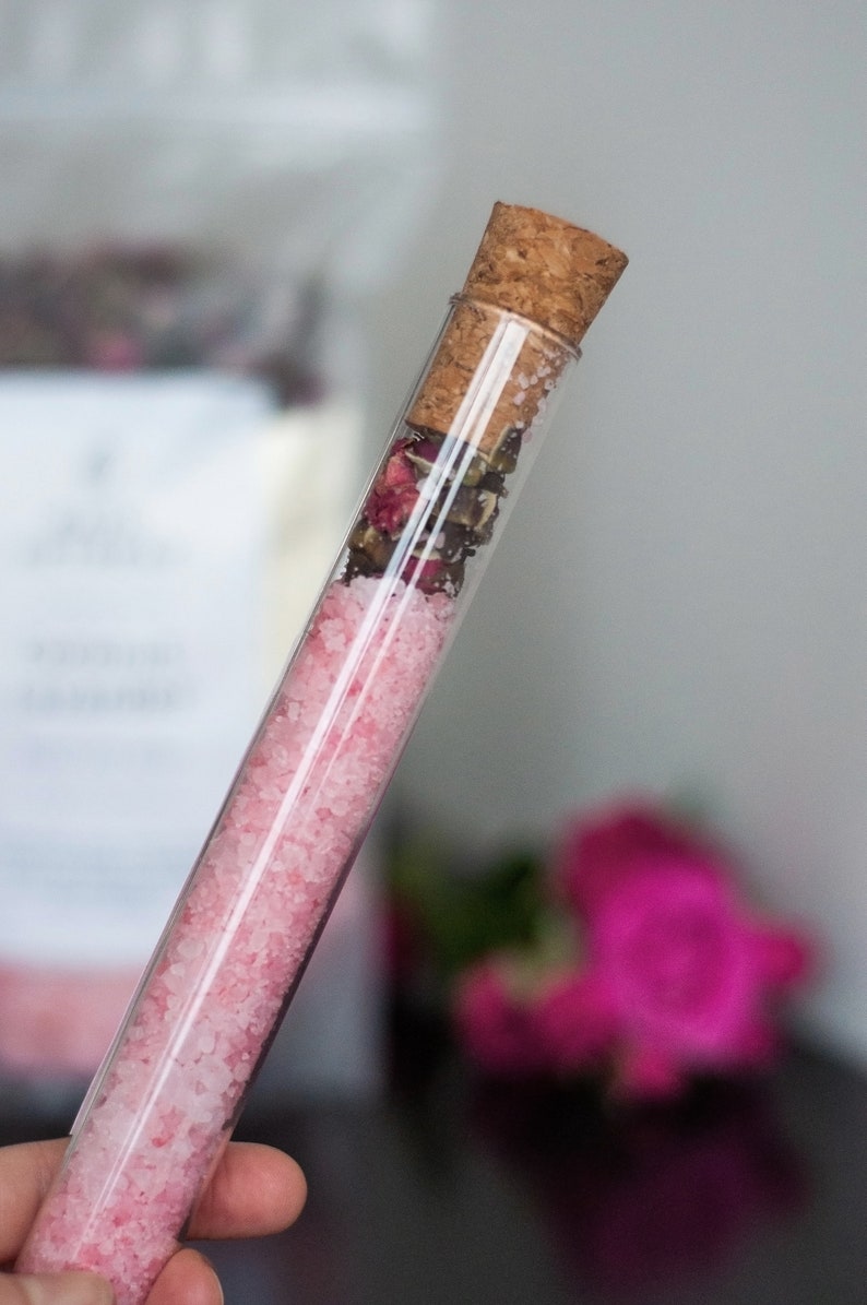 Rose Hug Bath Salt in Sample Test Tube Sea Salt/himalayan Salt/rose ...