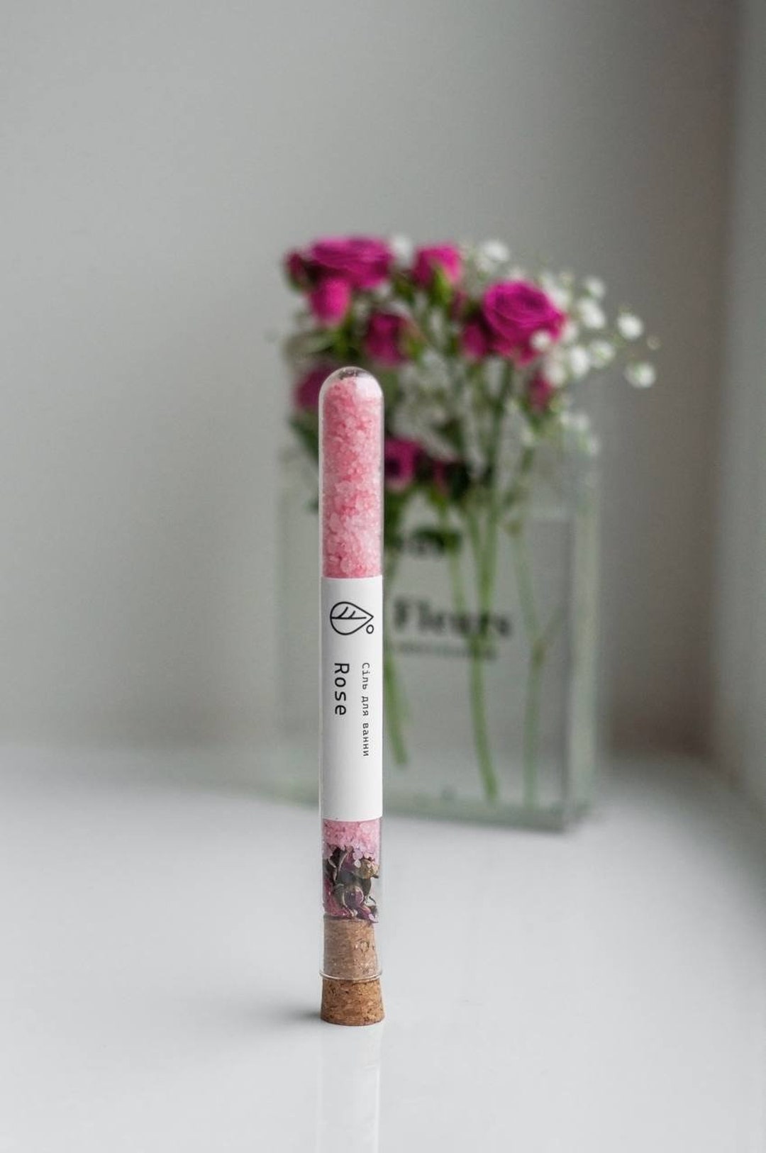 Rose Hug Bath Salt in Sample Test Tube Sea Salt/himalayan Salt/rose ...