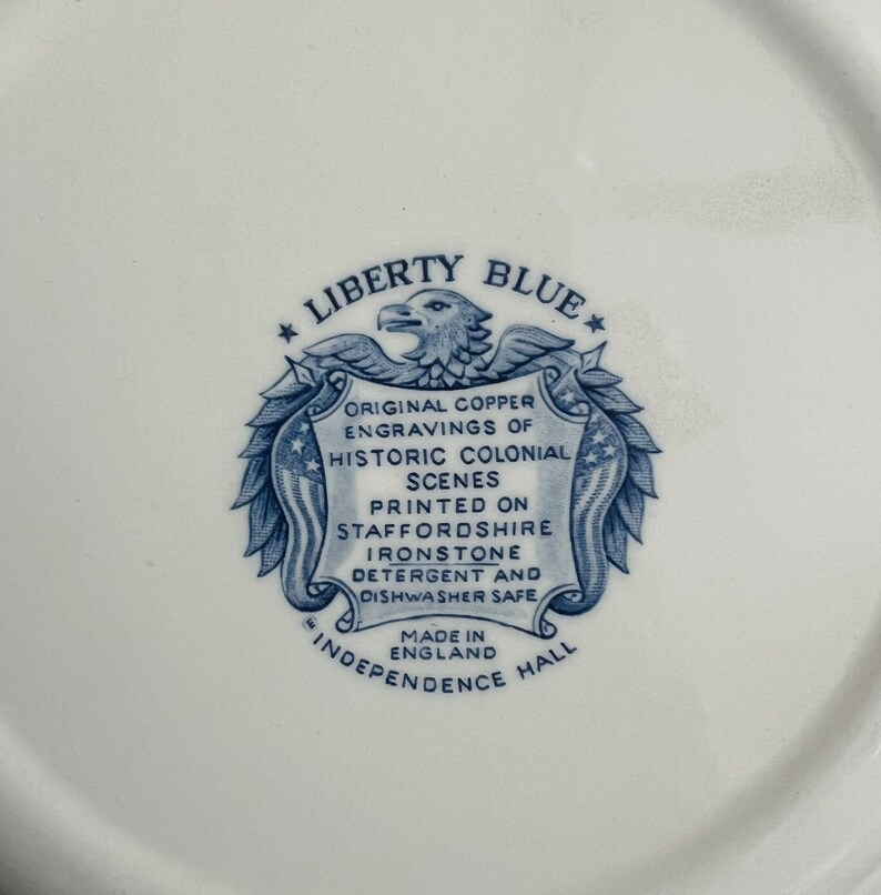 Vintage Liberty Blue Independence Hall Dinner Plates Fine China - Etsy