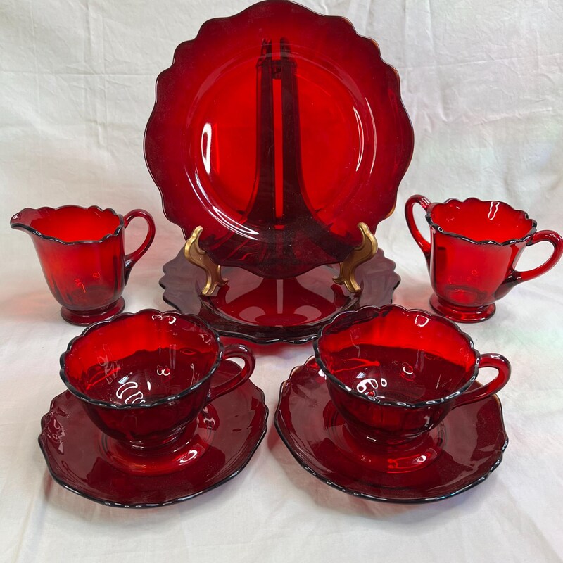 Red Tea Cups - Etsy