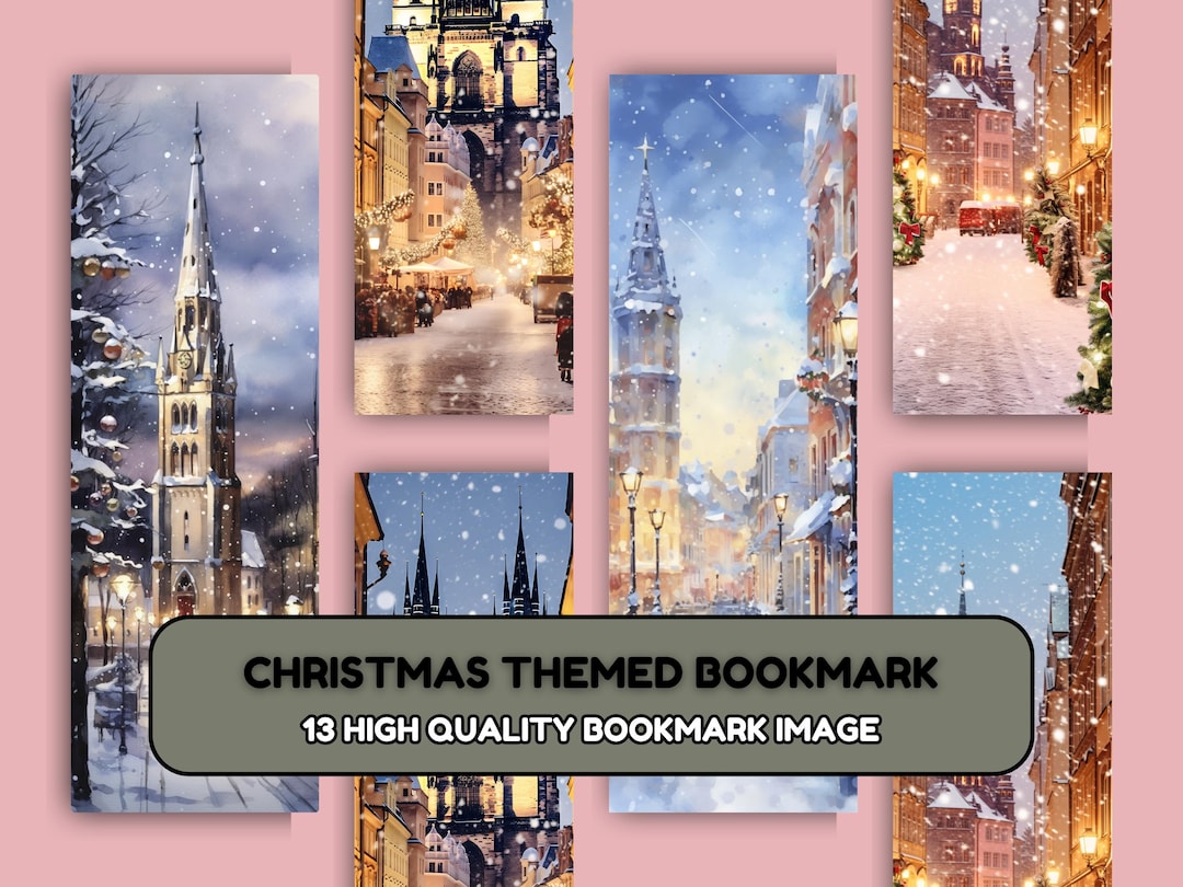 DIY Christmas Themed Bookmark Printable Christmas Themed Bookmark City ...