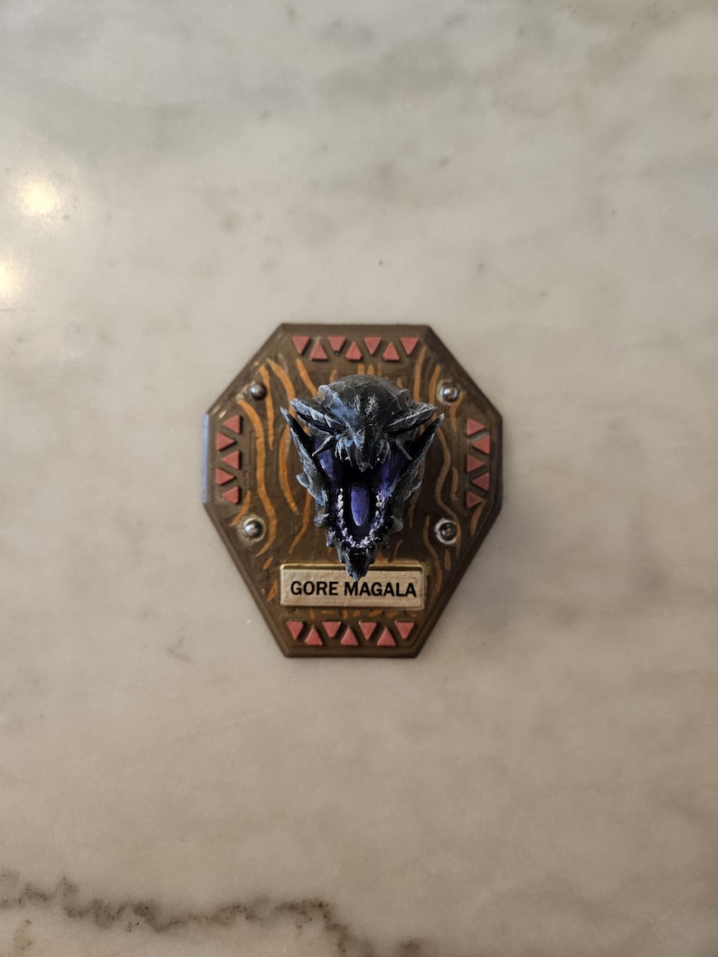 4.5x5 Inch 3d Printed Gore Magala Head Mount Monster Hunter Miniature ...