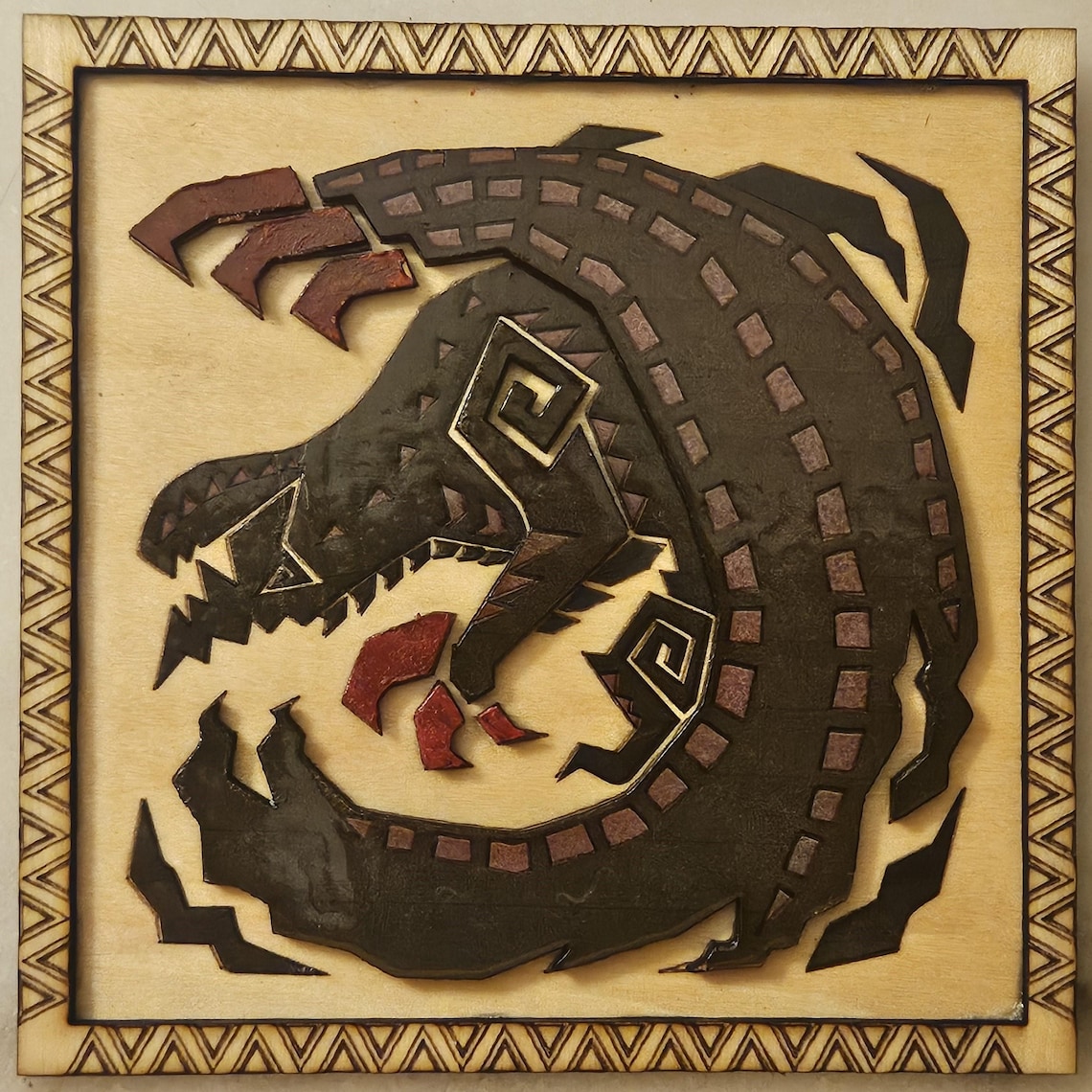 Gore Magala Monster Hunter Plaque 3d Wood Cut/engraving With Resin Coat ...