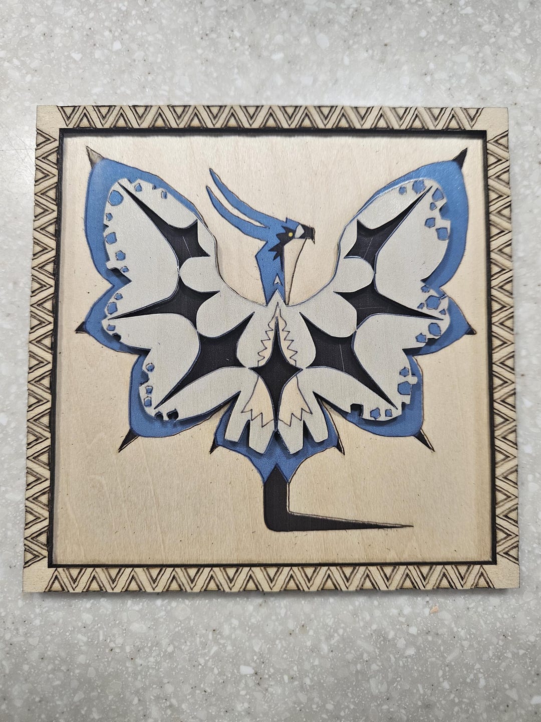 Legiana Monster Hunter Plaque 3d Wood Cut/engraving With Resin Coat - Etsy