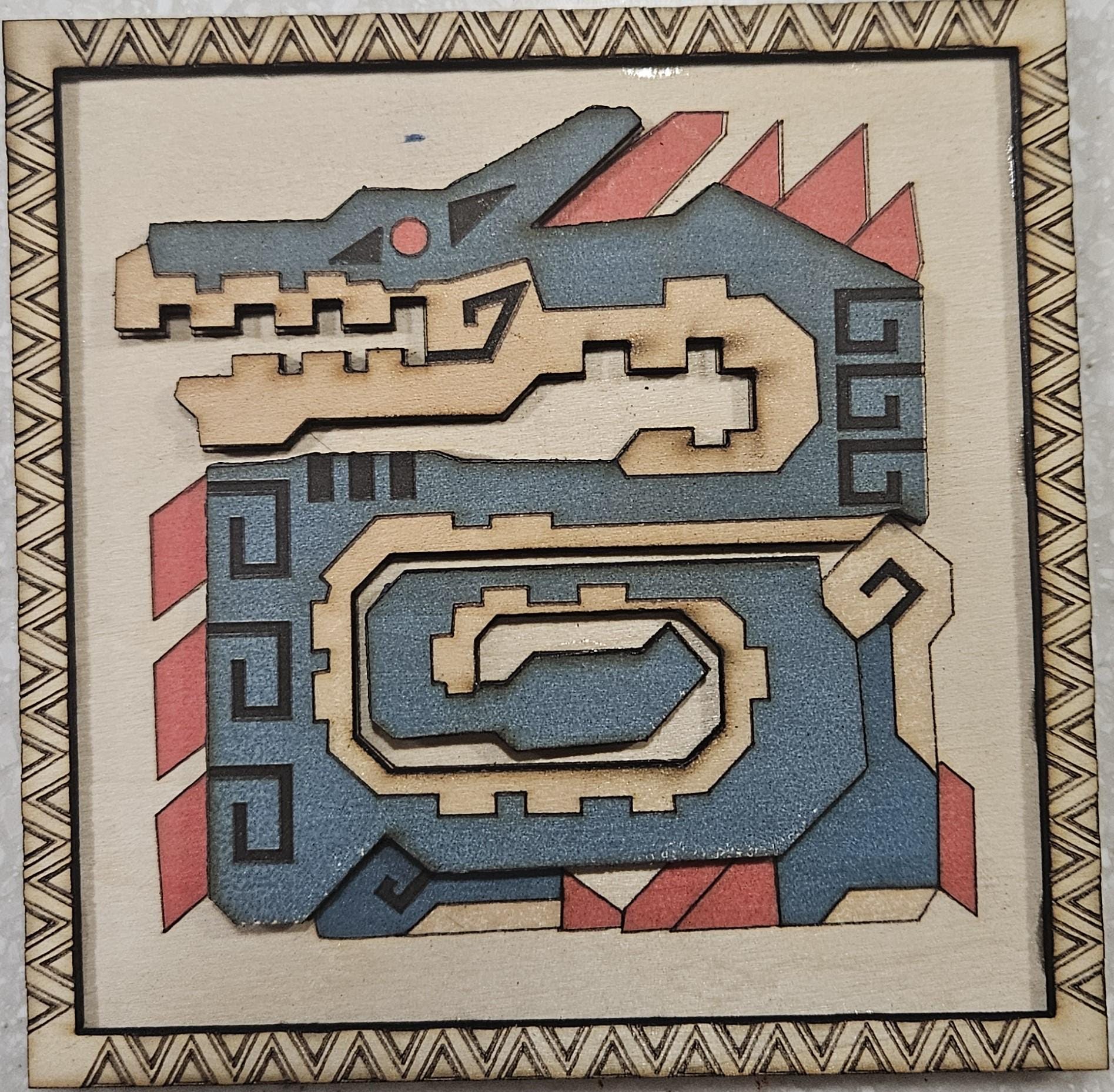 Lagiacrus Monster Hunter Plaque 3d Wood Cut/engraving With Resin Coat ...
