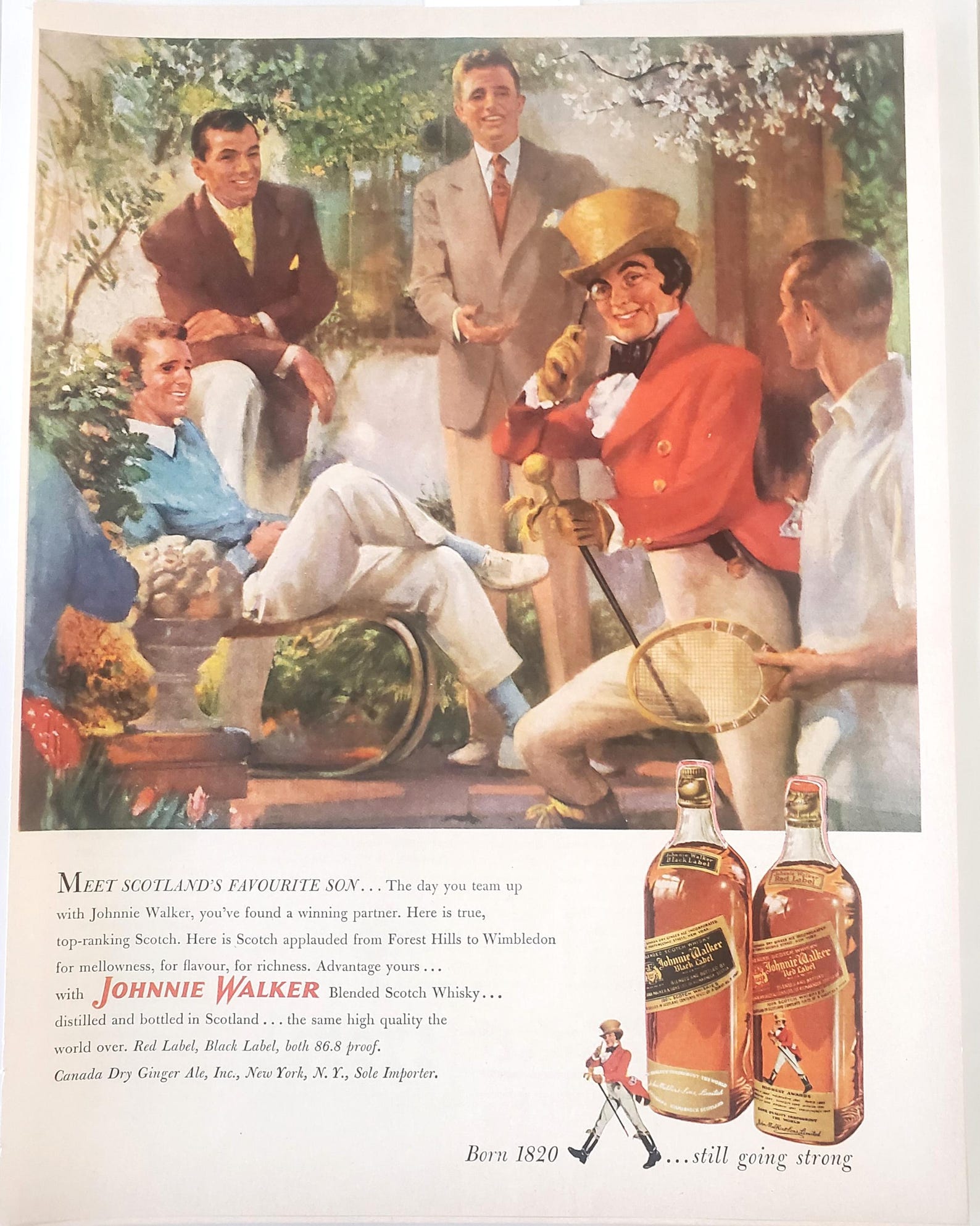 Liquor #107 Johnnie Walker Scotch Whisky Magazine Ad 1951 - Etsy