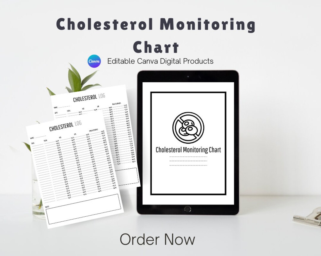 Cholesterol Monitoring Chart | Printable & Editable Health Tracker ...