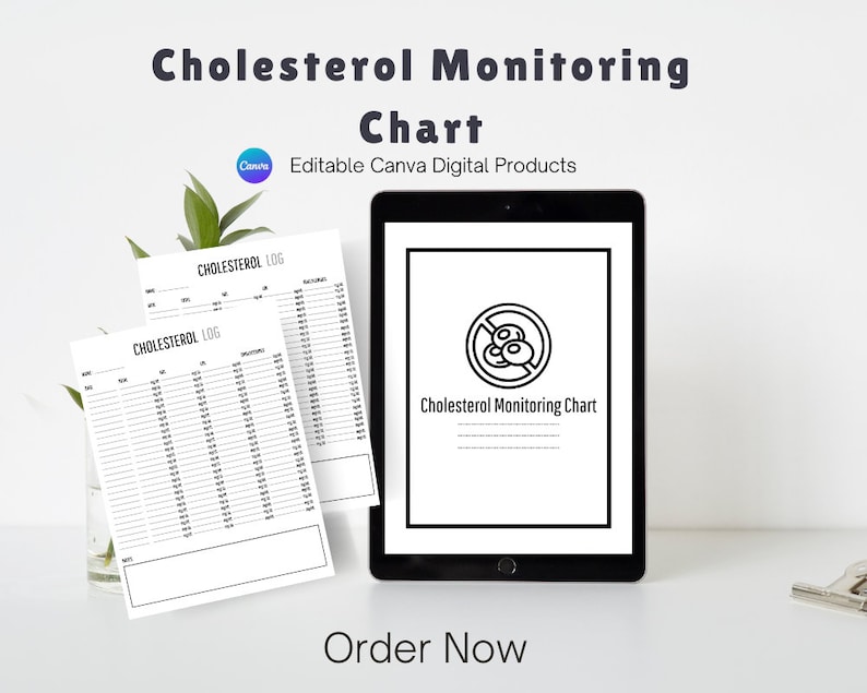 Cholesterol Monitoring Chart | Printable & Editable Health Tracker ...