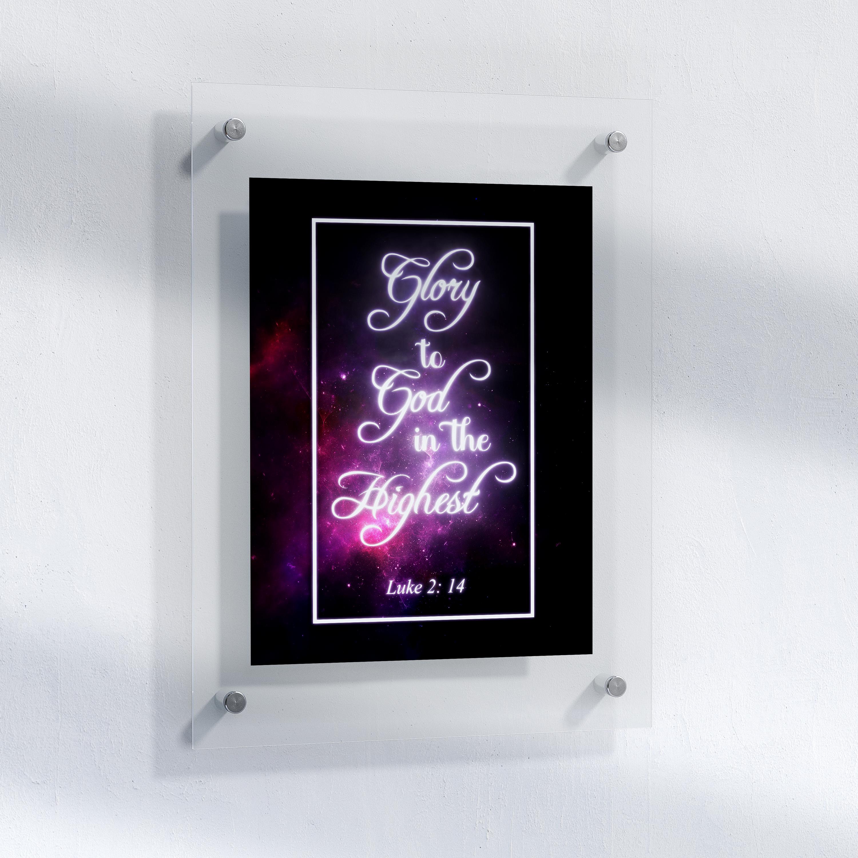 Christian Faith Wall Art, Glory to God Space Galaxy Art Print, Jesus ...