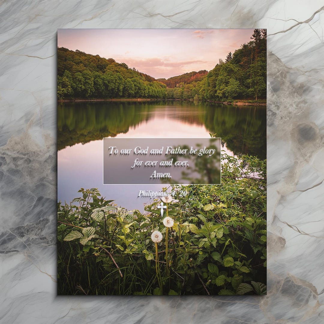 Christian Faith Wall Art to God Be Glory Forever Nature Landscape Art ...