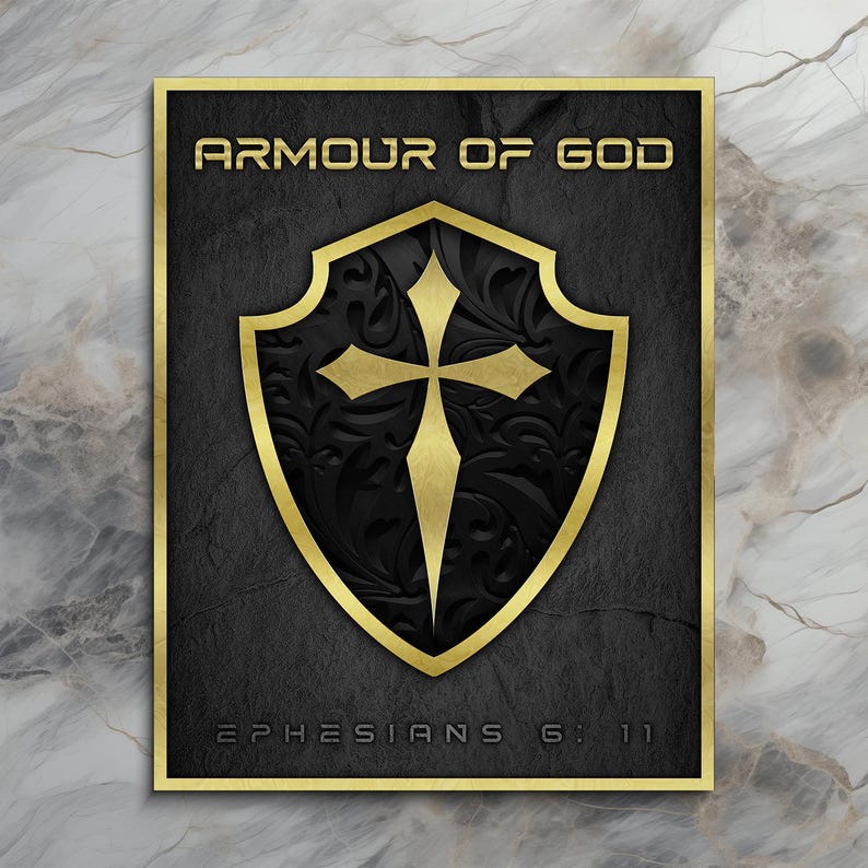 Armour of God Ephesians 6: 11 Christian Wall Art Jesus Christ Bible ...