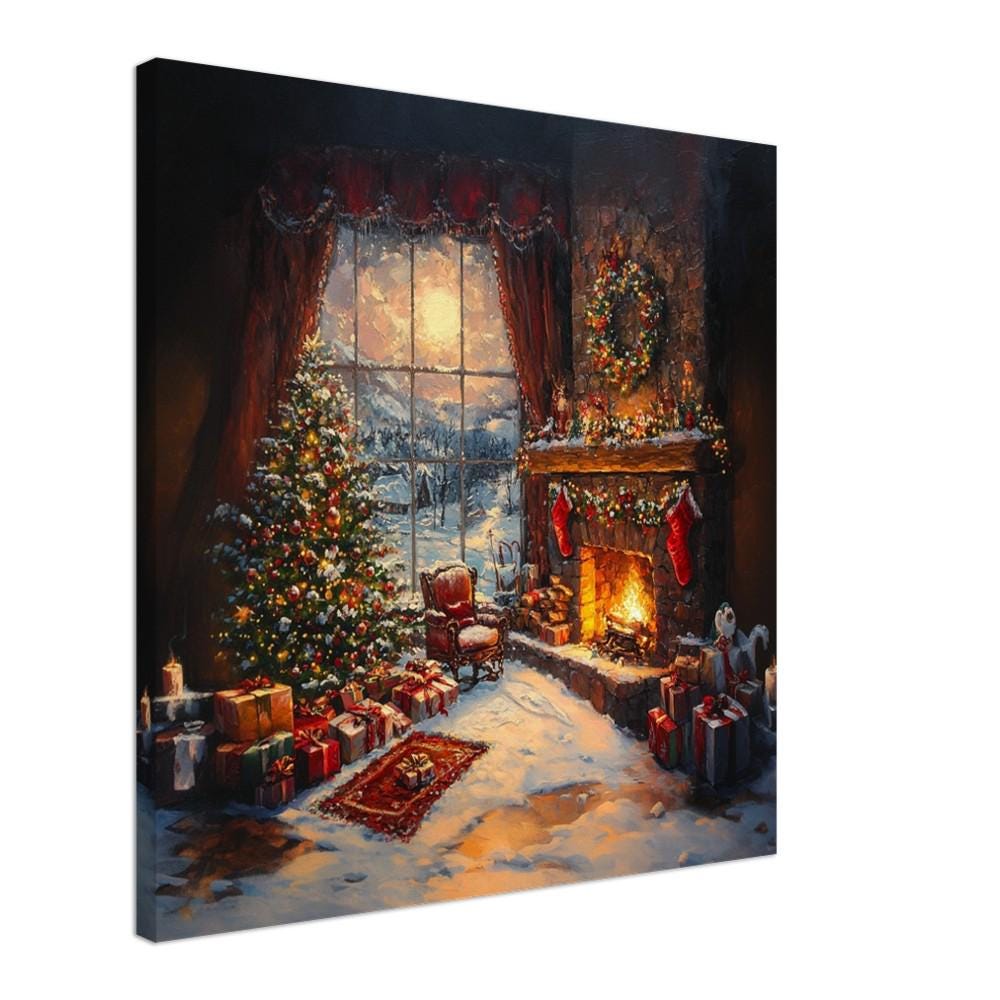 Christmas Morning at Home Canvas - Etsy