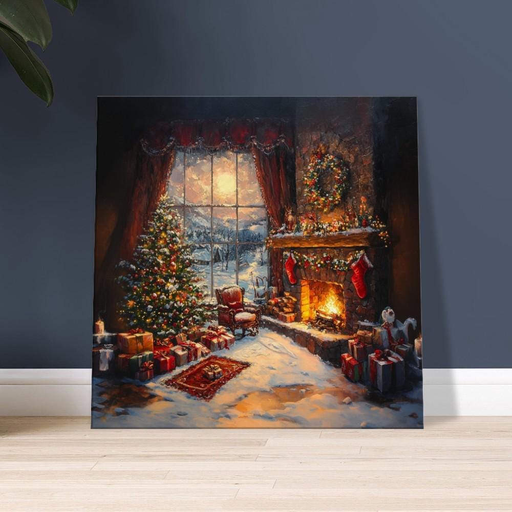 Christmas Morning at Home Canvas - Etsy