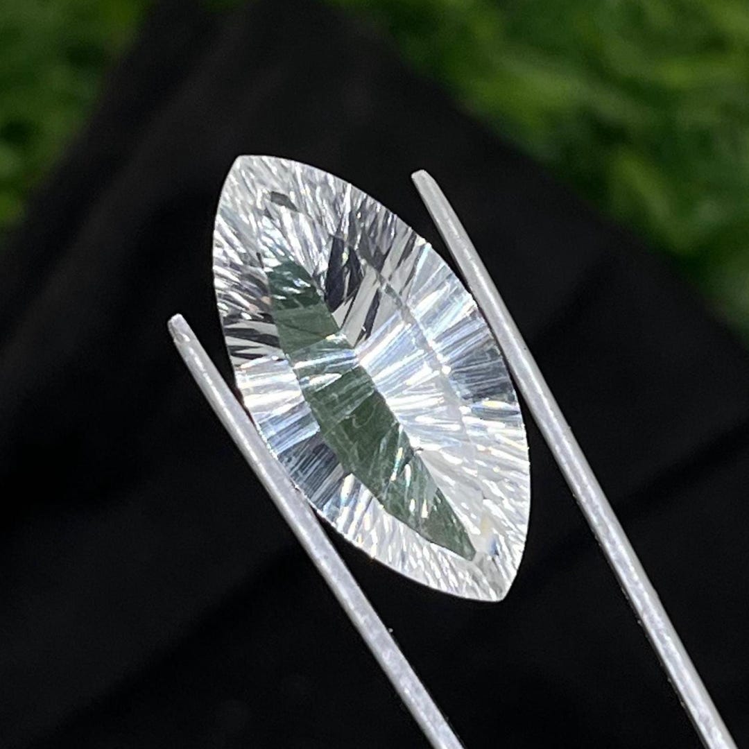 Concave Cut Clear Quartz : Faceted Oval Gems, 20 X 10 MM - Etsy