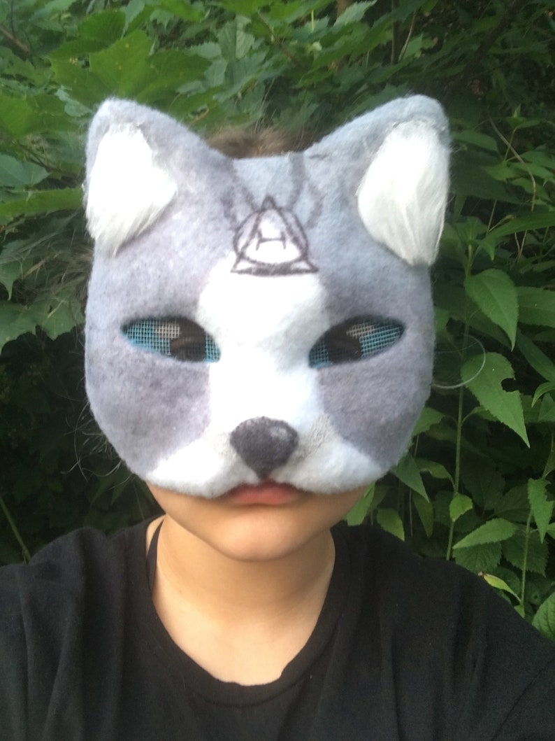 Grey Therian Cat Mask - Etsy