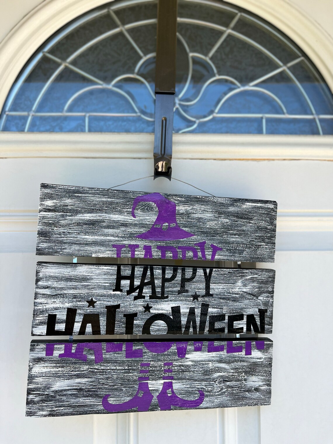 Happy Halloween Hand Made Wood Door Sign - Etsy
