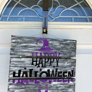 Happy Halloween Hand Made Wood Door Sign - Etsy