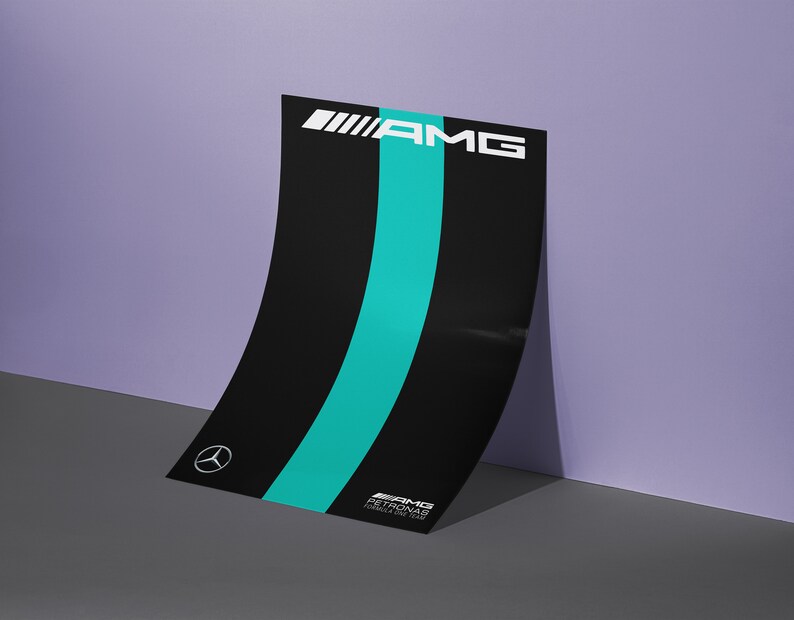 Mercedes AMG F1 Poster, Technic Compatible, Formula 1, Formula 1 Wall ...