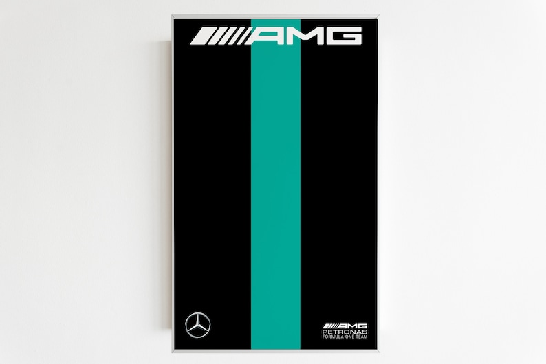 Mercedes AMG F1 Poster, Technic Compatible, Formula 1, Formula 1 Wall ...