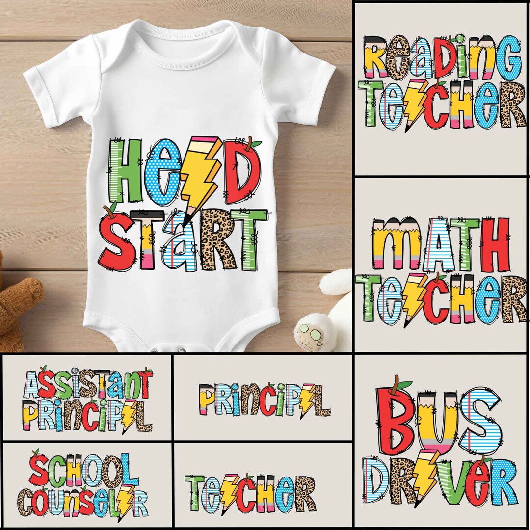 Teacher Bundle PNG Custom Design PNG for Back to School School Bundle ...