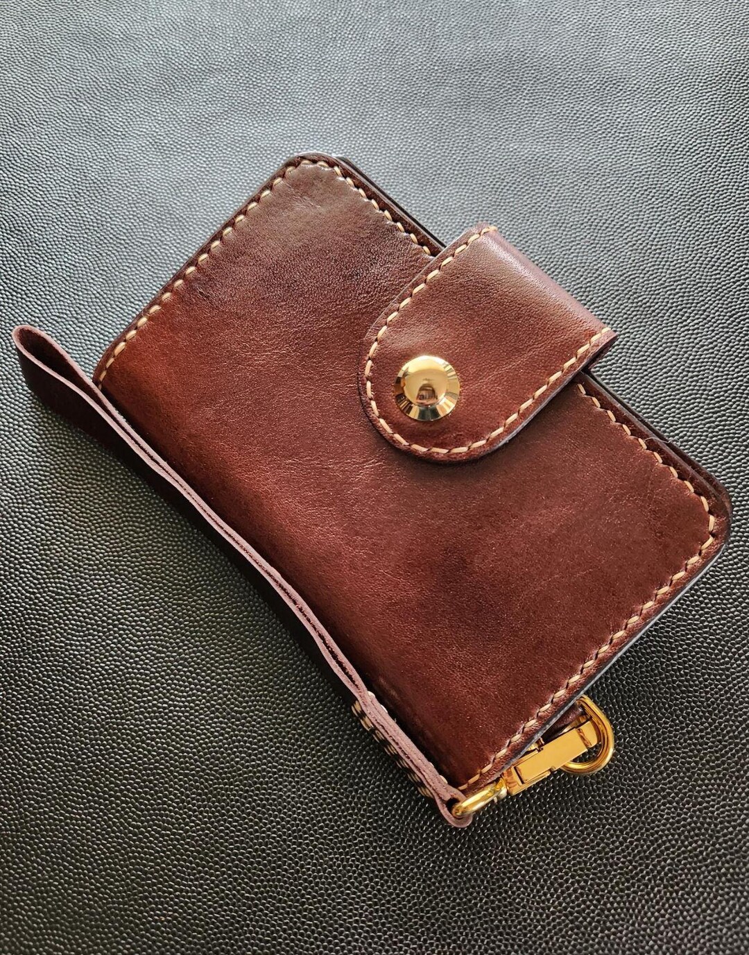 Women's Antique Brown Shinki Hikaku Leather Wallet Wristlet - Etsy