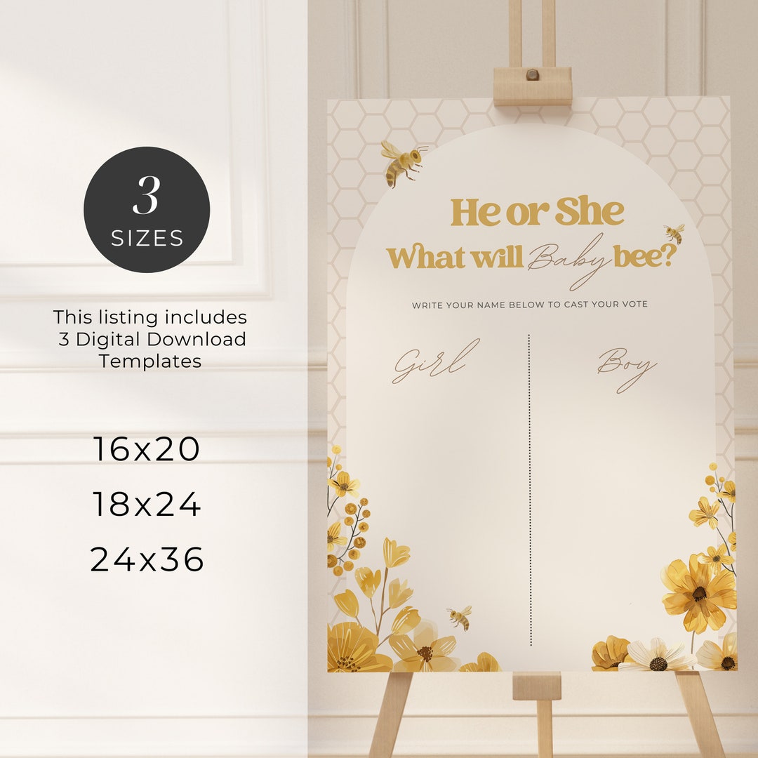 What Will Baby Bee Sign, Gender Neutral Baby Shower, Bee Baby Shower ...