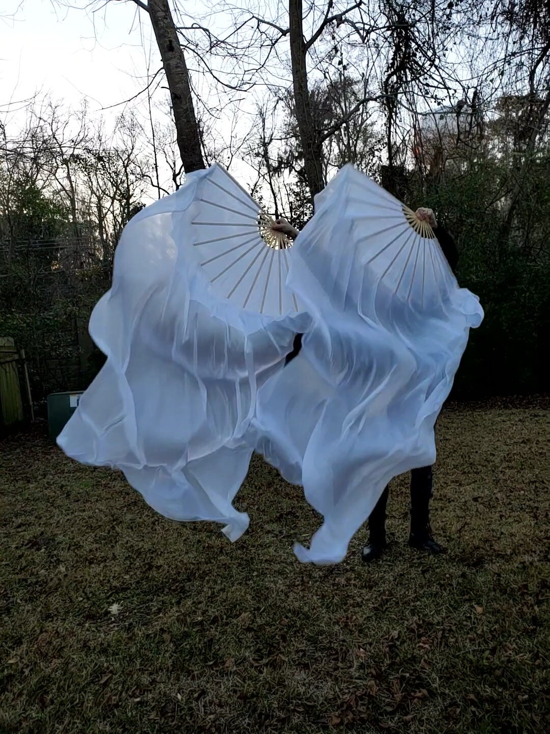 Silk Fans DIVA Goddess Size Fan Veils 55 Wide 82 Long Full UV Fan Veils ...
