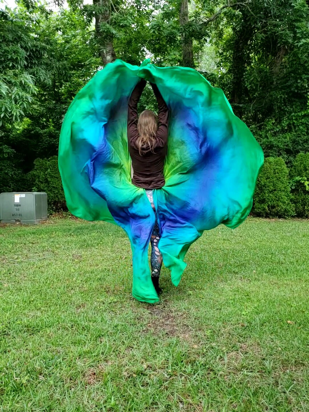 Sahariah's 8mm Half Circle Veils Flow Arts Isis Wings With Short Dowels ...