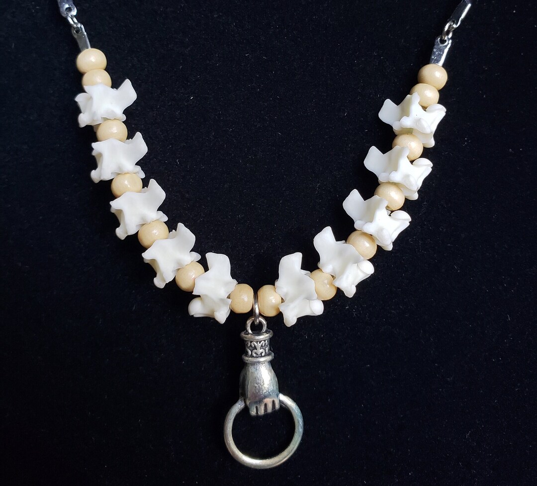 Real Boa Constrictor Spine Vertebrae Bones With Wooden Beads and Hand ...