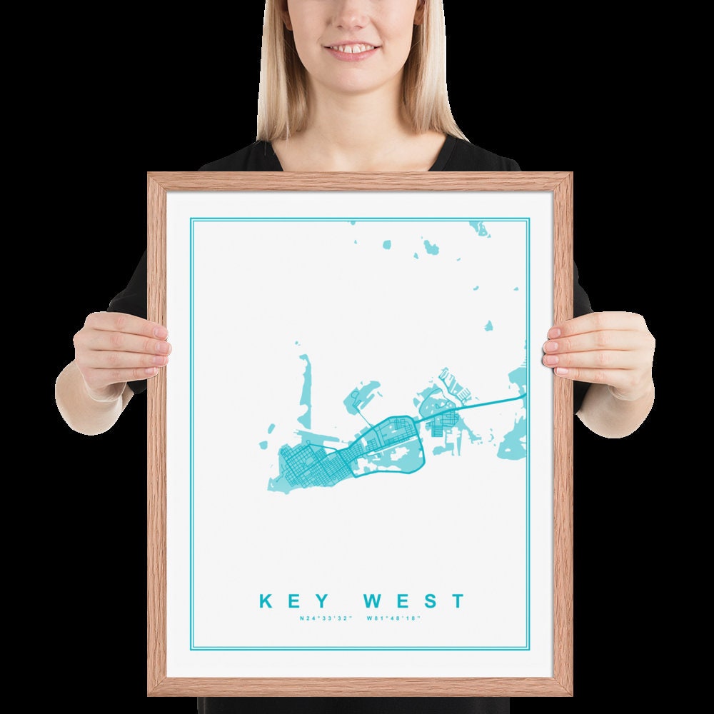Key West Minimalist Map - Etsy