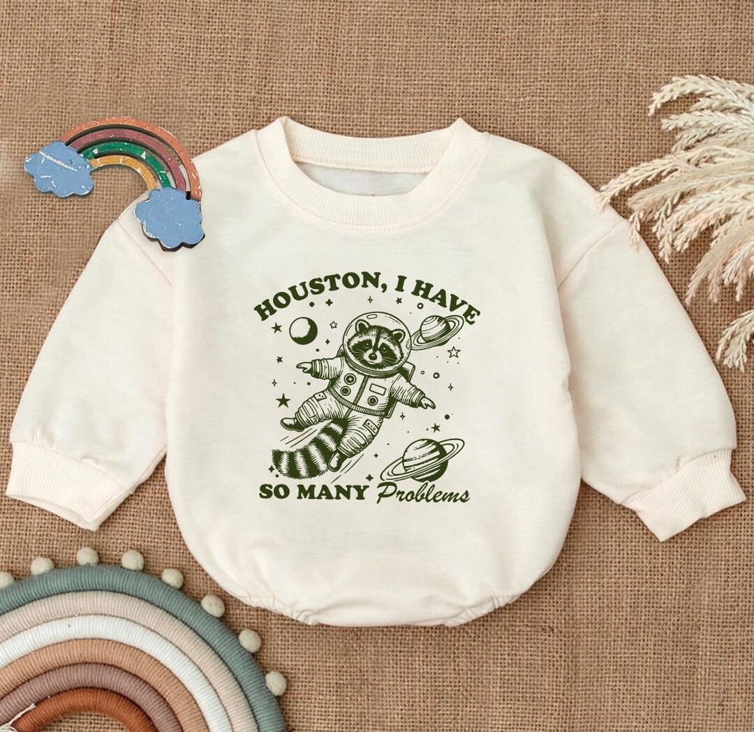 Houston I Have so Many Problems Romper Sweatshirt, Vintage Retro Funny ...