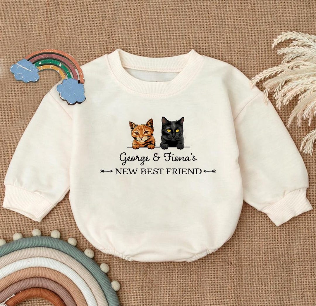 Personalized New Best Friend Bubble Romper, Custom Baby Outfit With Pet ...