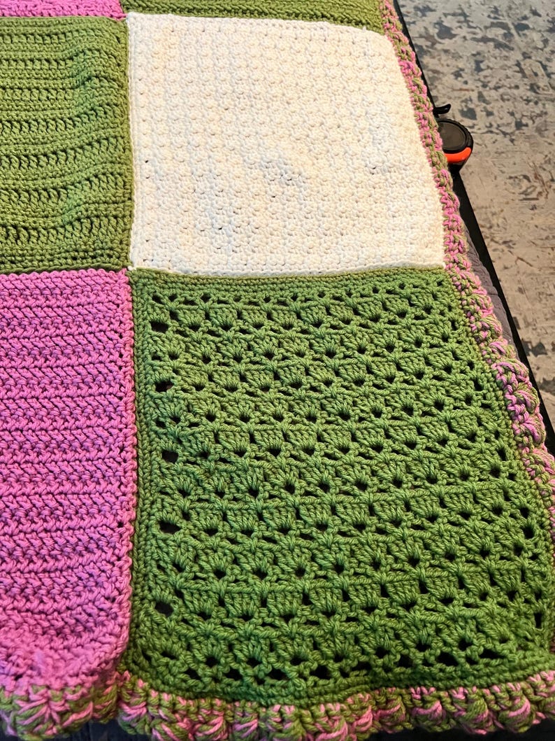 Sampler Stitch Crochet Blanket - Etsy