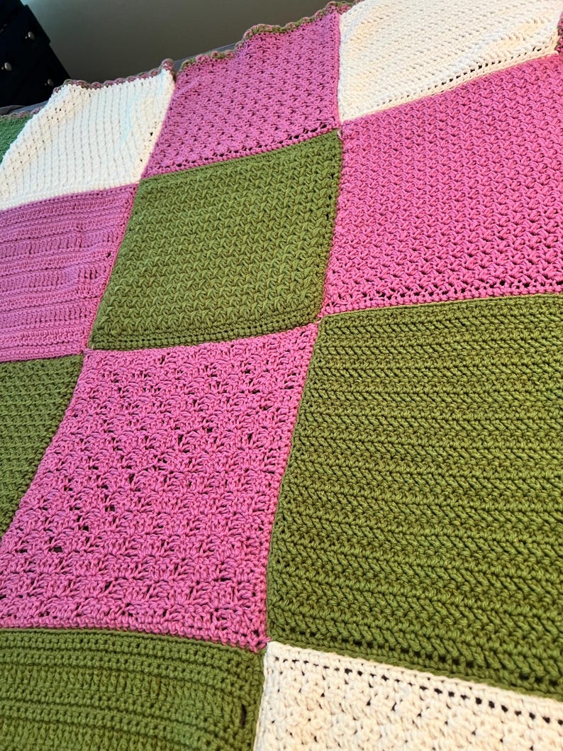 Sampler Stitch Crochet Blanket - Etsy