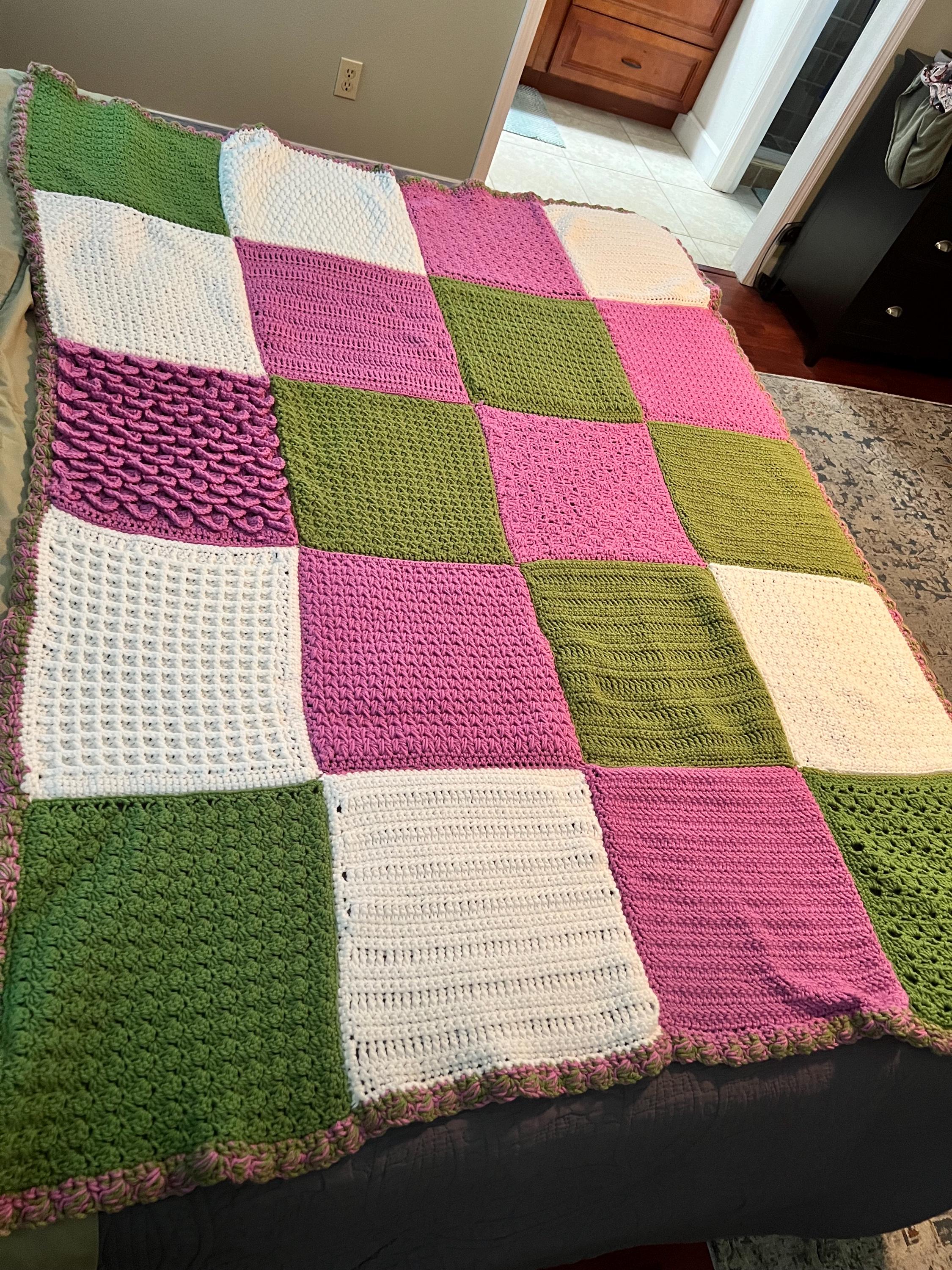 Sampler Stitch Crochet Blanket - Etsy