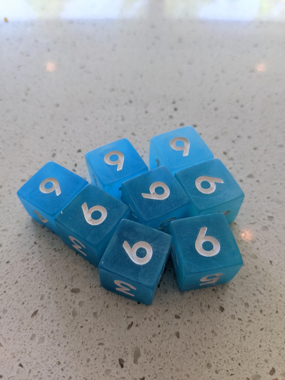 Blue Ice 8d6 Matte Dice Set - Etsy